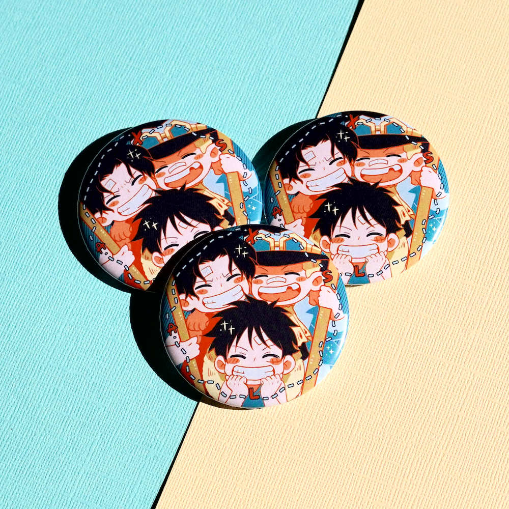 OP ASL Circle Button – Lightning Strikes Art